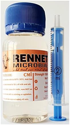 Amazon.com: Liquid Rennet - Vegetarian Rennet for Cheese Making 50ml ...