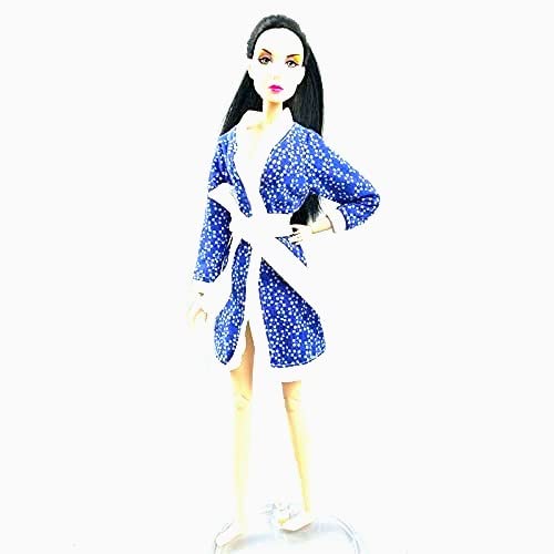 Amazon.com: Made For Barbie Bathrobe, Fits Barbie Blue Bath Wear, 11.5 ...