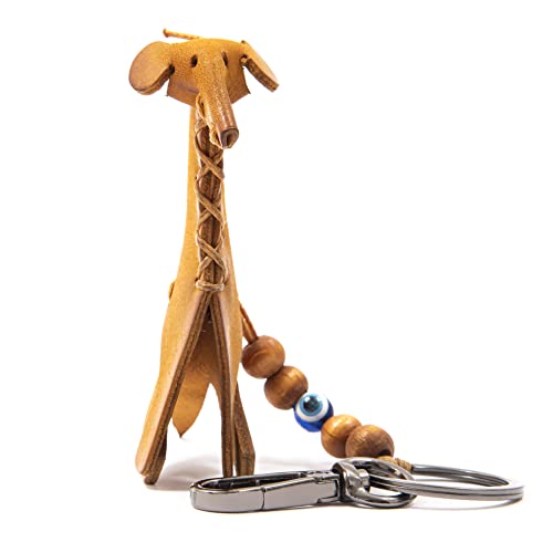 Amazon.com: Leather Cat Keychain, Dog, Shark, Turtle, Elephant - 100% ...