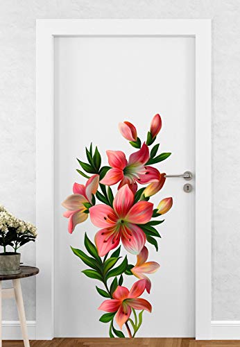 Divine Designs™ PVC Vinyl Self-Adhesive Vinyl Flowers Lilly Door ...