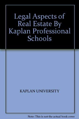 Legal Aspects of Real Estate By Kaplan Professional Schools: Roy; Pivar ...