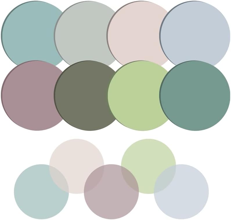 Amazon.com : QUEEN KING 400PCS Round Transparent Sticky Notes Morandi ...