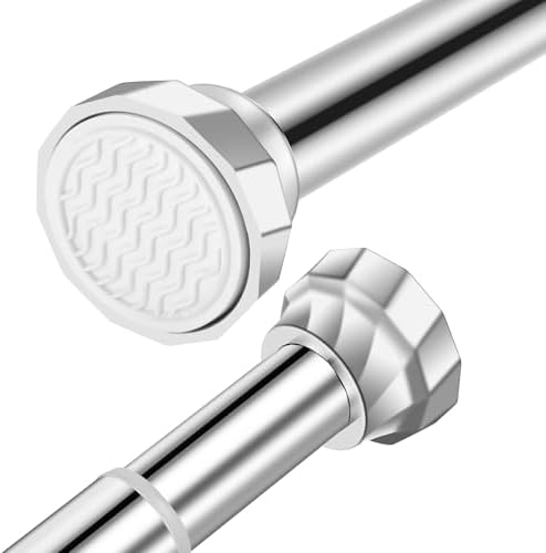 Amazon.com: Silver Shower Curtain Rods No Drilling,Adjustable Shower ...