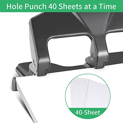 Snapklik.com : Heavy Duty 3 Hole Punch, 40-Sheet Heavy Duty Paper Punch ...