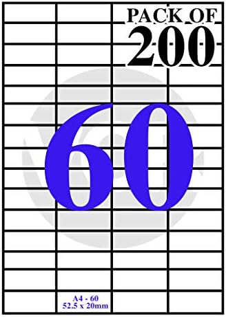 VCR A4 Size White Self Adhesive Label/Sticker for Printer (Inject ...