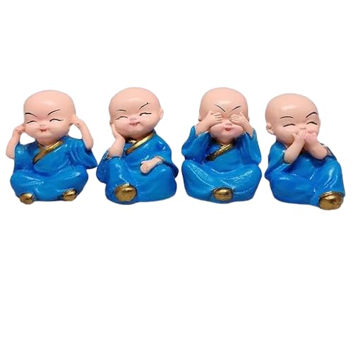 Buy SSS SCULPTURE® Decorative Showpiece Little baby Monk (set 4 pieces ...