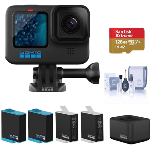 GoPro HERO12 Black Camera Bundle 128GB UHS-I U3 microSDXC Memory Card ...