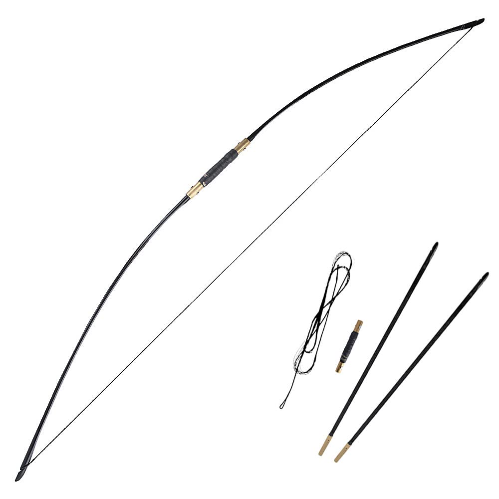 Takedown Recurve Bow 64 Inch Traditional English Longbow - 25-120lb For ...