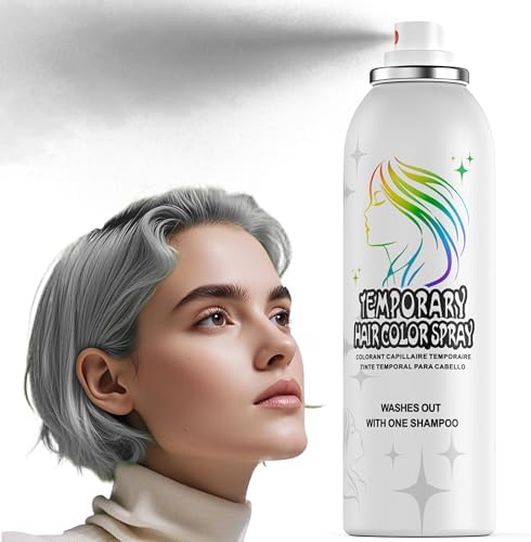 Amazon.com: Grey Temporary Hair Color Spray - Gentle Formula, Washable ...