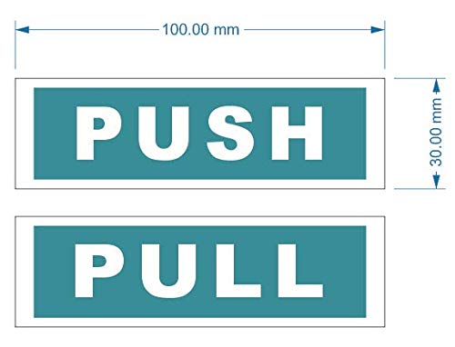 Real Art Push/Pull Door Labels Self-Adhesive Foam Base (100x30mm) Pack ...