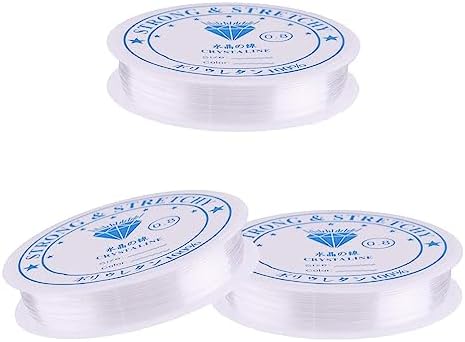 Clear Elastic Thread,3 Rolls Bracelet String for Bracelet Making ...