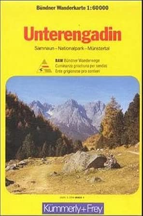 Unterengadin Hiking Map : KUMMERLY+FREY WANDERKARTE: Amazon.co.uk: Books