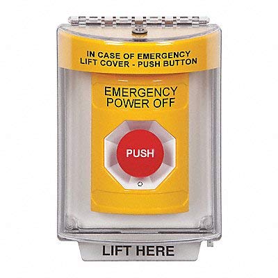 Amazon.com: Emergency Power Off Push Button, 2-7/8" D : Industrial ...