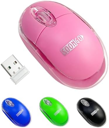 Amazon.com: SOON GO Pink Wireless Mouse,Kids Mouse,Mini Wireless Mouse ...