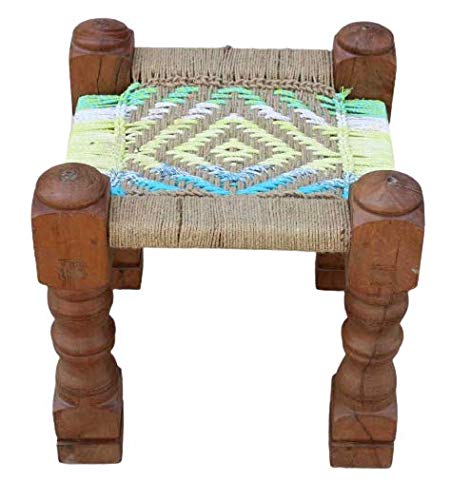 Antique India Home Traditional Handicrafts Wooden Charpai Stool for ...