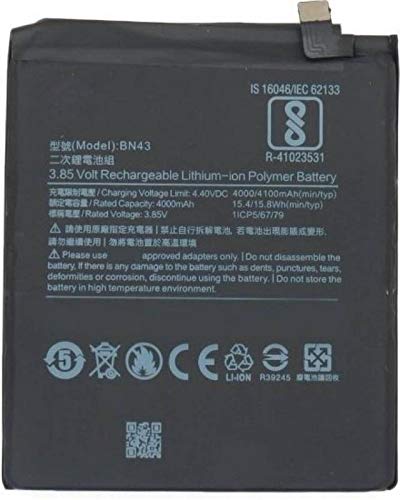 SVNEO Mobile Battery for Xiaomi BN43 4000 mAh Li-Ion Mobile Battery for ...
