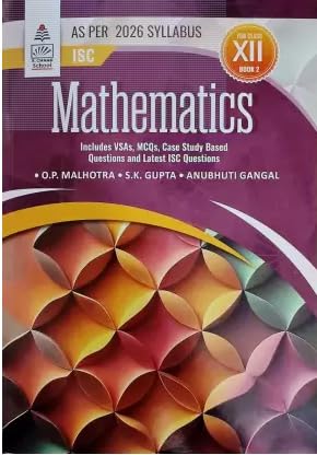 S Chand ISC Mathematics For Class 12 Book-2 ( As Per 2026 Syllabus ...