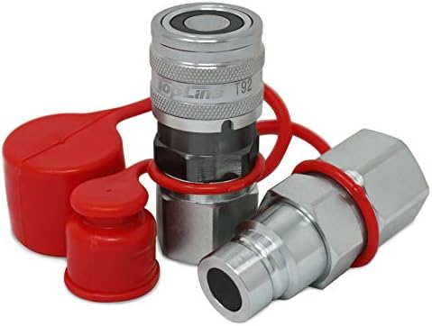 Amazon.com: Flat Face Hydraulic Quick Connect Coupler Set, 1/2″ SAE (3/ ...