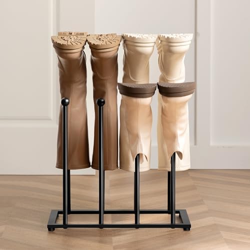 Amazon.com: Eazy2hD Free Standing Shoe Racks for Boots -Black Metal ...
