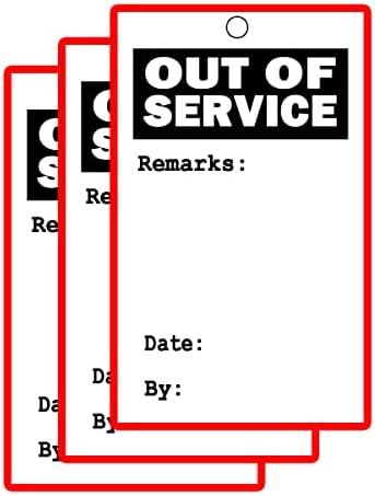 Amazon.com : Top Label Out of Service Tags, 100 Pcs, 2x3.5 Inch, Red ...