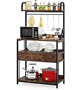 Amazon.com - Tribesigns 5-Tier Kitchen Bakers Rack with Hutch ...