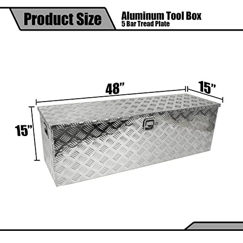 Snapklik.com : Aikosin 48 Inch Aluminum Silver Plated Truck Tool Box ...