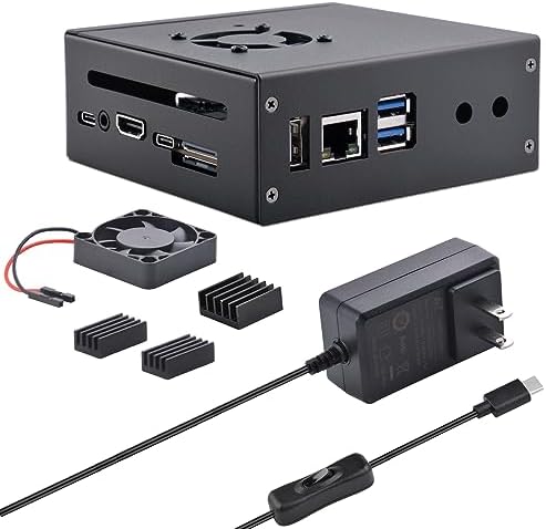 Amazon.com: eleUniverse Orange Pi 5/5B Case Heatsink Fan(N505), Metal Enclosure with 5V 4010 ...