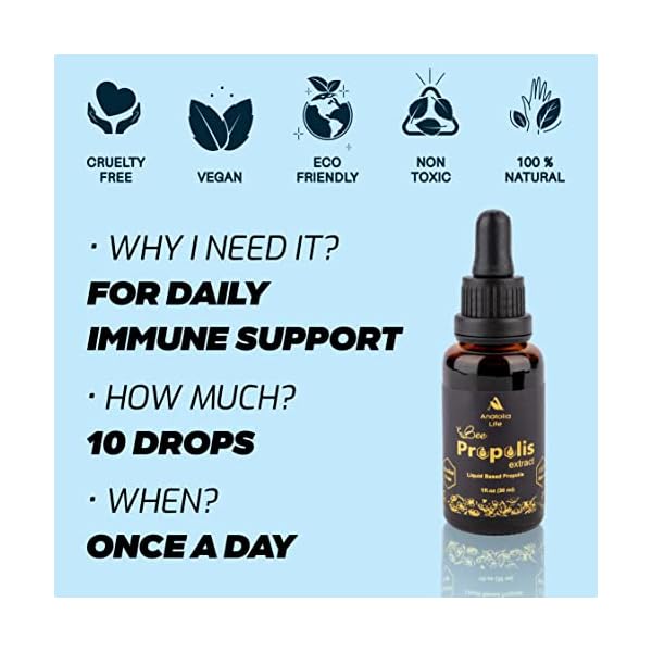 Natural Bee Propolis Extract, 30 mL, Advanced Liquid Tincture Immune ...