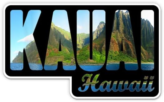 Amazon.com - Kauai Hawaii Sticker - 3" Laptop Sticker - Waterproof ...