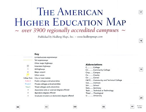 American Higher Education Map, 1st Ed.: Hedberg Maps: 9781593530136 ...