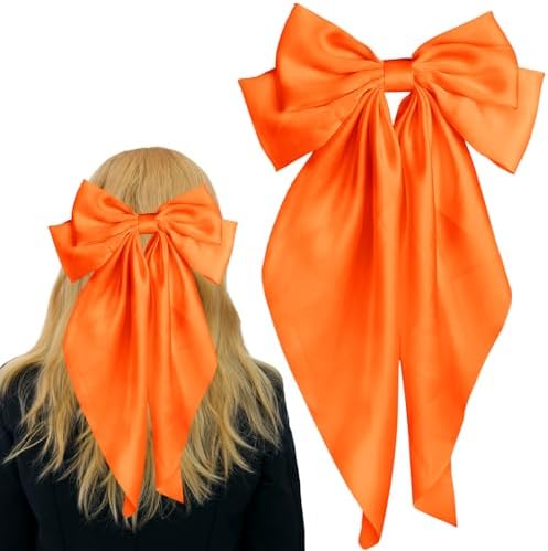 Amazon.com : Pufandor Hair Bow Silky Satin Hair Ribbons for Women ...