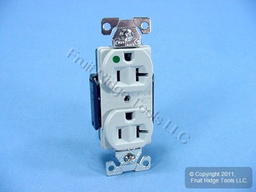 Cooper Gray HOSPITAL GRADE Receptacle Outlet Duplex 20A 125V 8300GY ...