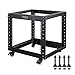Amazon.com: RIVECO 9U Open Frame Server Rack with Casters- Heavy Duty 4 Post Quick Assembly 19 ...