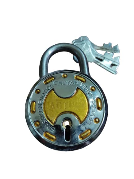 Lock and Key Door Lock for Home, gate, Shutter Round 60mm(Active Double ...