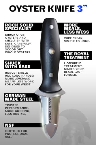 Snapklik.com : Professional Oyster Knife - 3 Inch Clam And Shellfish ...