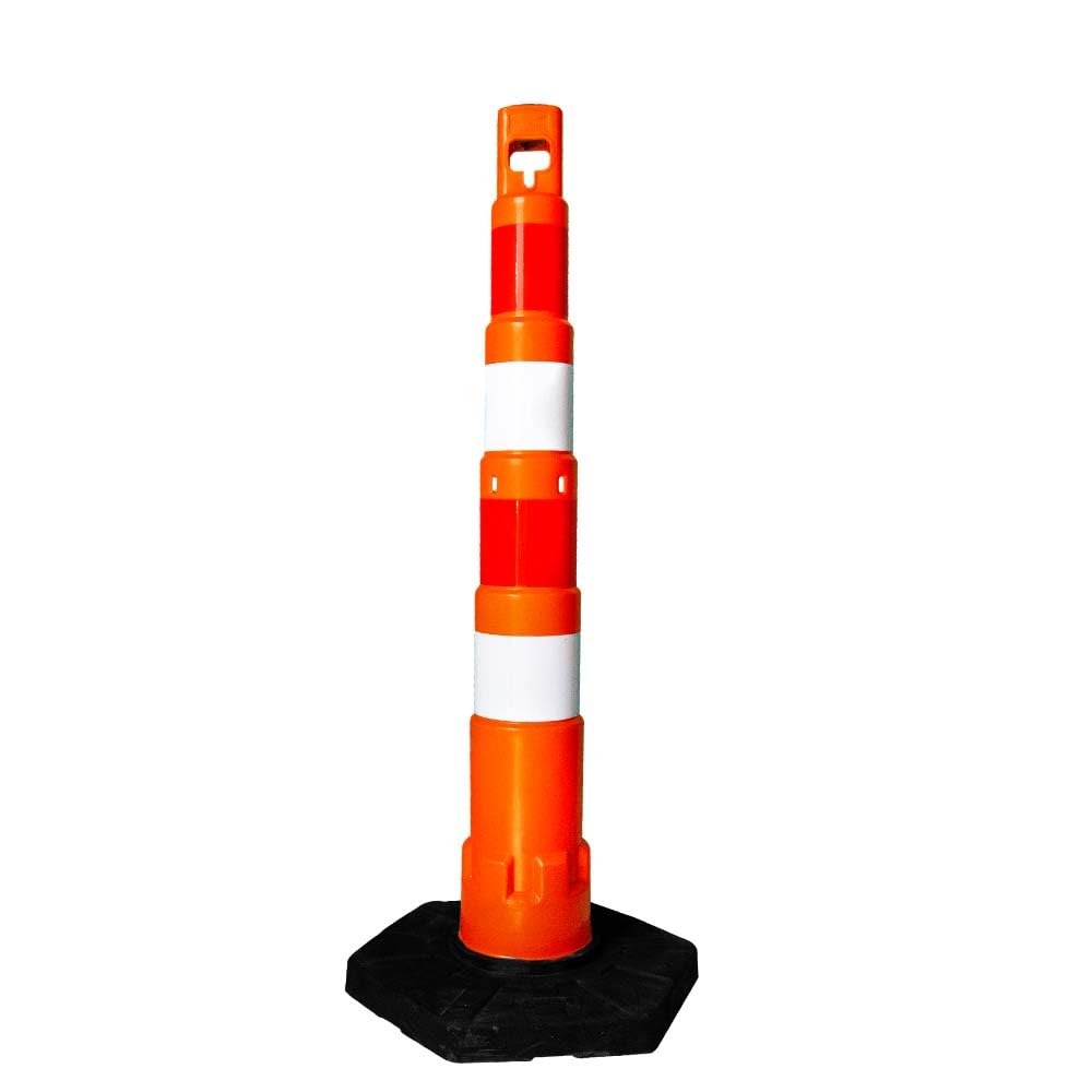 Traffic Safety Bollard Reflective Channelizer Post Plastic Delineator ...