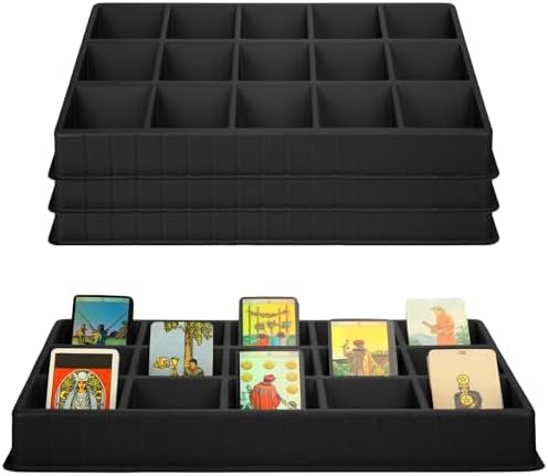 Amazon.com: Geetery 4 Pack Card Sorting Tray Black Stackable Sports ...