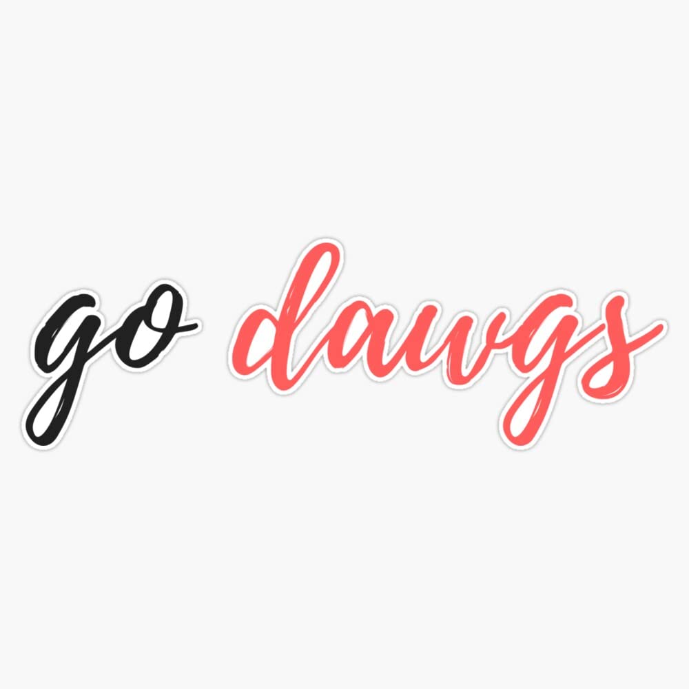 Amazon.com: Go Dawgs Uga Vinyl Sticker Laptop Decal Waterproof 5 ...