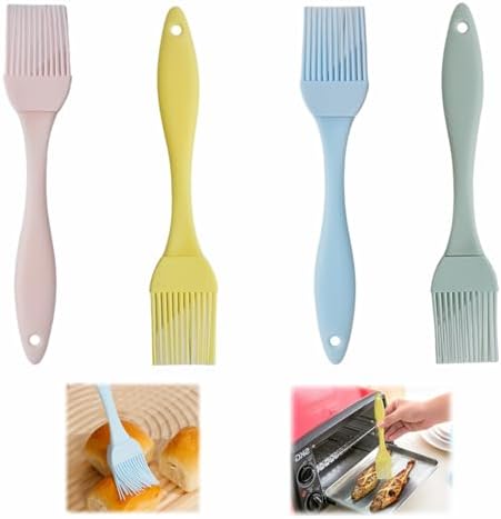 4 Pcs Pastry Brushes,Silicone Pastry Cooking Brush Set,Egg Wash Brush ...