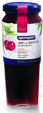 Amazon.com : Spin Span Jam - Cherry Marmalade From Greece, 100% Fruit, No Sugar, No ...