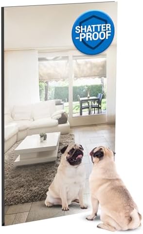 Amazon.com: Plexiglass Acrylic Shatterproof Mirror for Bedroom 12 x 24 ...