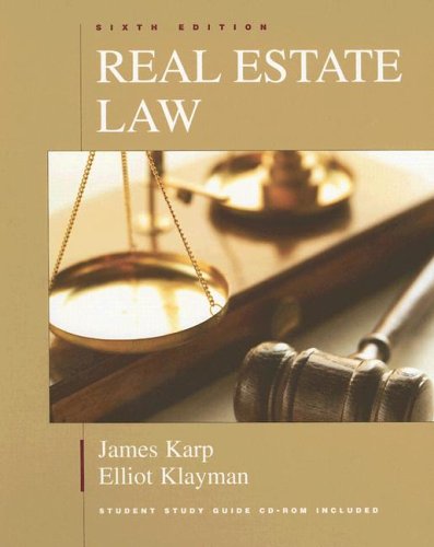 Amazon.com: Real Estate Law, Sixth Edition: 9781419511332: Karp, James ...