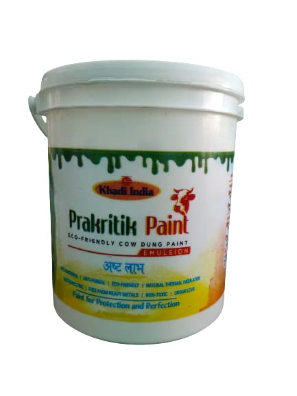 Khadi Prakritik Paint Eco Friendly Cow Dung Emulsion Paint (4 Liters ...