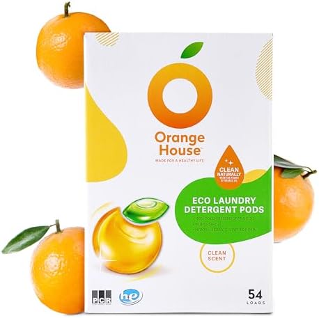 Amazon.com: Orange House Laundry Detergent Pods, Natural Orange Oil ...