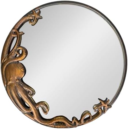 Amazon.com: Zeckos Bronze Octopus Wall-Mounted Mirror – 20-Inch ...
