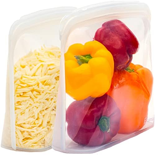 Reusable Silicone Food Storage Bags (Large 32oz = 1 Quart). These Zip ...
