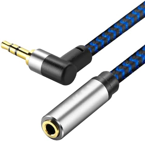 Amazon.com: Audio Mic Extension Cable 1Ft,3.5mm Aux Headphone Extender ...