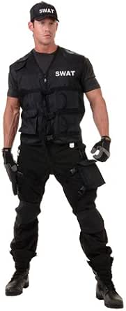Amazon.com: Underwraps Costumes Men's Swat Officer Kit Costume ...