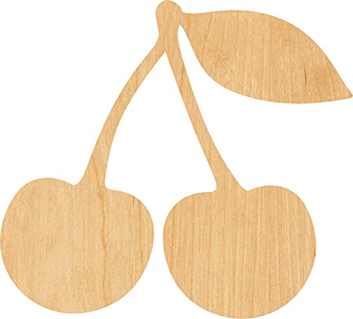 Amazon.com: Cherry Laser Cut Out Wood Shape Craft Supply - 2" : Home ...