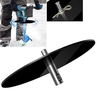 SFNSM 3 Count Ice Auger Drill Adapter, 7.8 Inch Safety Disc, Fits 1/2 ...